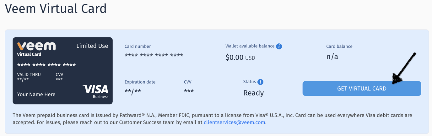 How to Apply for the Veem Virtual Card